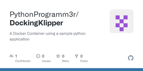 github pythonprogramm3r dockingklipper a docker container using a