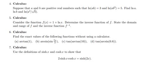 Solved 4 Calculus Suppose That A And B Are Positive Real