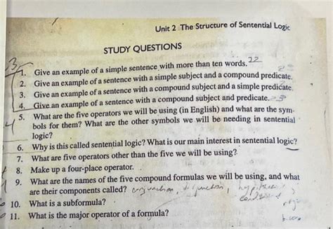 130 1 2 3 4 5 Unit 2 The Structure Of Sentential