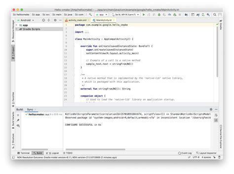 Deprecated Create Hello Cmake With Android Studio Android Developers