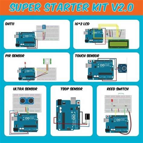 Arduino Uno Based Super Starter Kit With Full Learning Guide Including Codes And Tutorials V