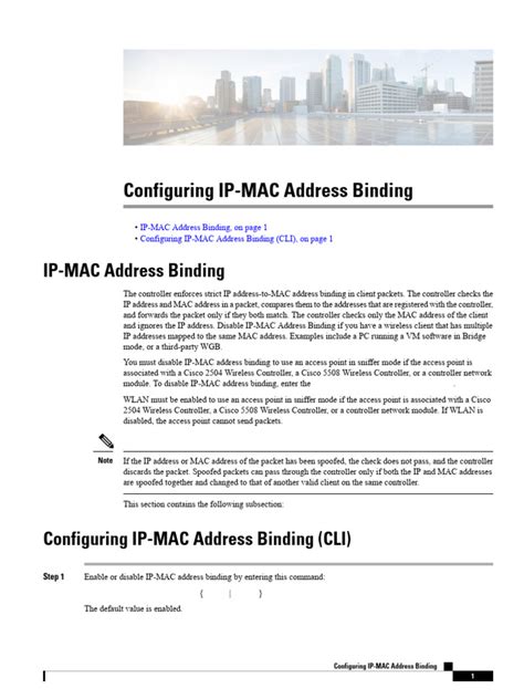 M Configuring Ip Mac Address Binding Pdf Computer Network