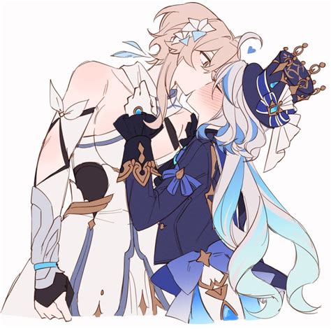 Lumine And Furina Genshin Impact Drawn By Majunjuu Danbooru