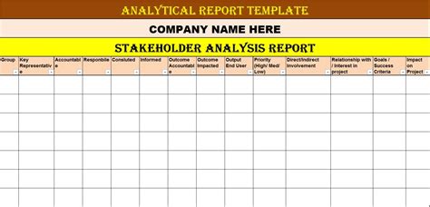 Professional 5 Analytical Reports Templates Free Report Templates