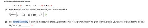 Solved Consider The Following Function F X 1 X A 1 N