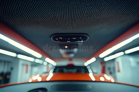 Modern Car Interior Overhead Panel Control Buttons And Lights Stock Illustration Illustration