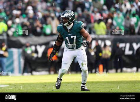 Philadelphia Eagles Linebacker Nakobe Dean 17 In Action During The