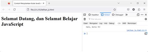 Tutorial Dasar Javascript Cara Menjalankan Kode Program Javascript