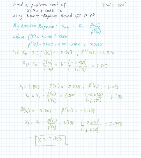Newton Raphson Sample Pdf