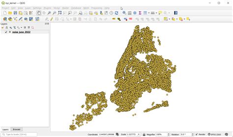 Kernel Density And Contours In Qgis Noisy Nyc At These Coordinates