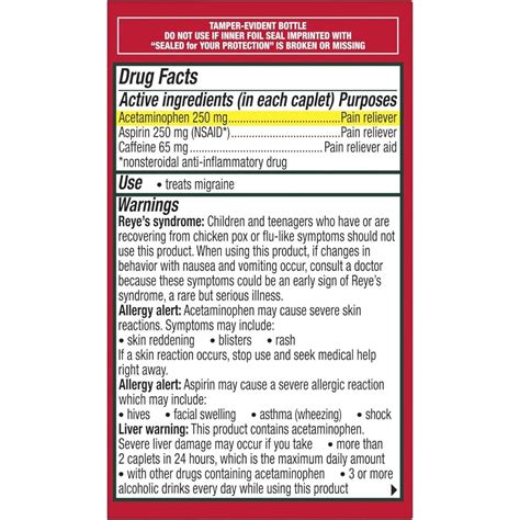 Excedrin Migraine Relief Caplet 24ct