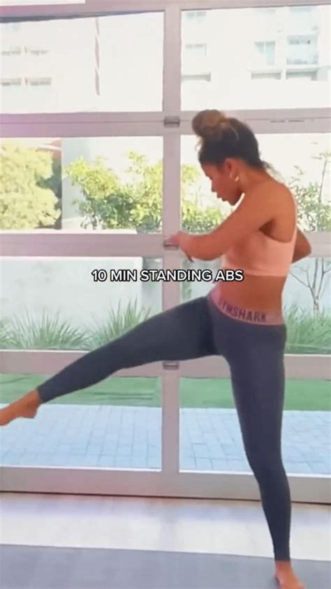 10 Minute Standing Abs At Home Workout Youtube Growwithjo Full