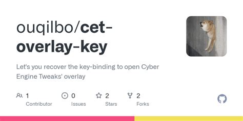Github Ouqilbocet Overlay Key Lets You Recover The Key Binding To Open Cyber Engine Tweaks