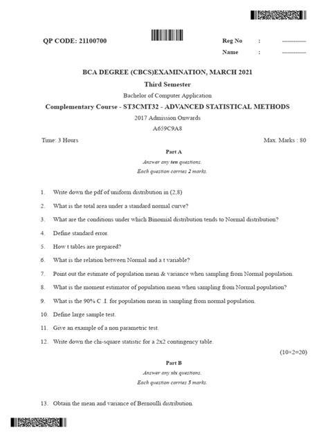 advanced statistical methods 2021 pdf normal distribution estimator
