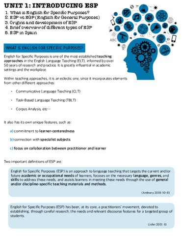ESP Unit 1 Pdf