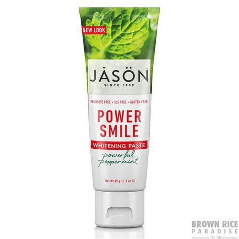 Jason Powersmile Toothpaste Antiplaque And Whitening Powerful Peppermint 3 Oz Brown Rice Paradise