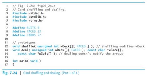 Solved Card Shuffling And Dealing Modify The Program In Fig 724 So 1 Answer