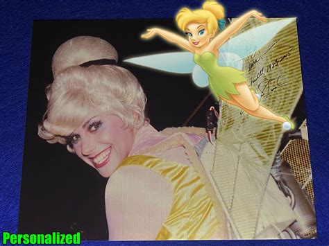 8x10 Tinker Bell Autograph Signature Photo Gina Rock Disneyland