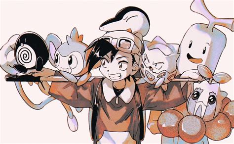 Ethan Cyndaquil Togepi Aipom Poliwag And 2 More Pokemon And 1