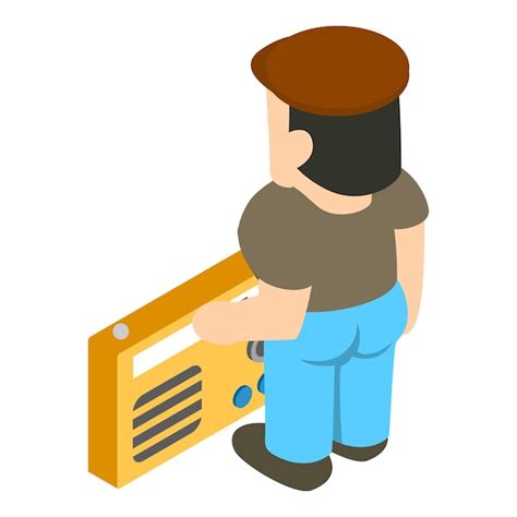 Premium Vector Radio Listener Icon Isometric Illustration Of Radio