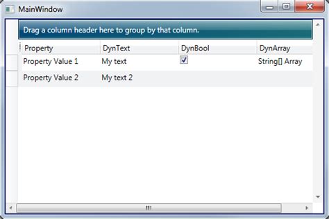 C Binding Data Grid Column To Dynamic Properties Stack Overflow
