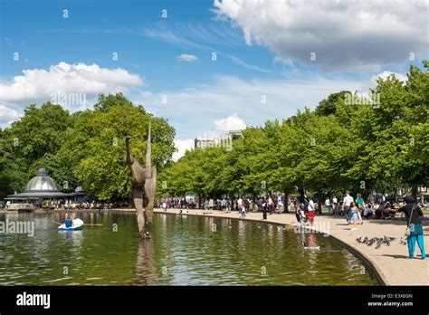 The West Boating Lake In Victoria Park Hackney London England Uk