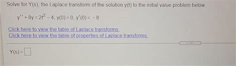 Solved Solve The Initial Value Problem Below Using The