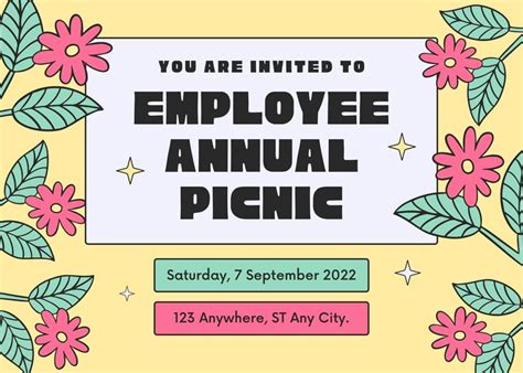 Free Printable Customizable Picnic Invitation Templates Canva