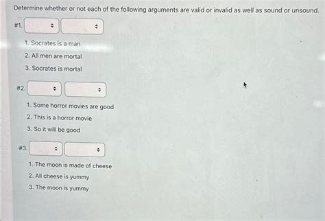 Solved Determine whether or not each of the following | Chegg.com