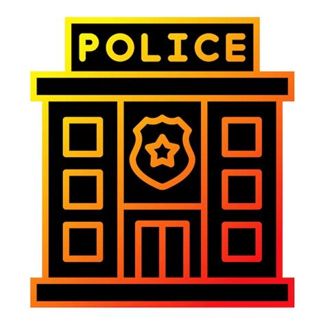 경찰서 아이콘 프리미엄 벡터