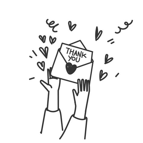 Hand Drawn Doodle Thank You Email Letter Illustration 48039696 Vector Art At Vecteezy