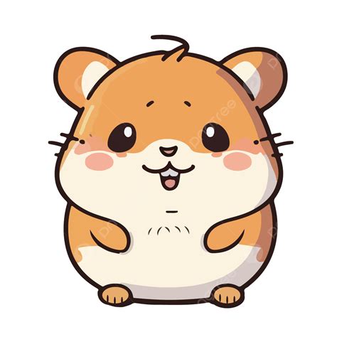 Cute Hamster Clipart Black And White
