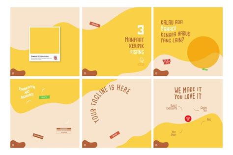 인스타그램 피드 템플릿 프리미엄 벡터