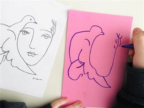 Picasso Doves Print With Craft Foam Arte A Scuola
