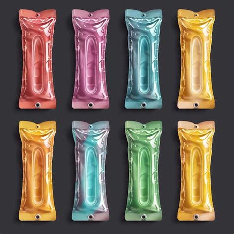 Vector Set Of Colored Condom Packet Premium Ai Generated Vector