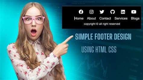 Simple Footer Design Using Html Css Easy Trick YouTube