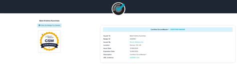 I Am Proud To Share That I Am Now A Certified Scrummaster®️ Csm Accredited By The Scrum