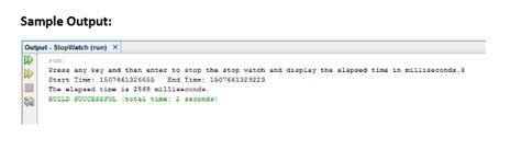 Solved In Class Programming Assignment StopWatch Class Chegg