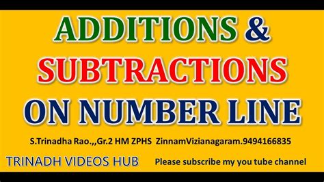 NUMBER LINE TLM YouTube