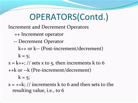 Operators In C Ppt