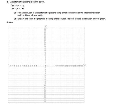 Solved 2 A System Of Equations Is Shown Below 3x 5y 9
