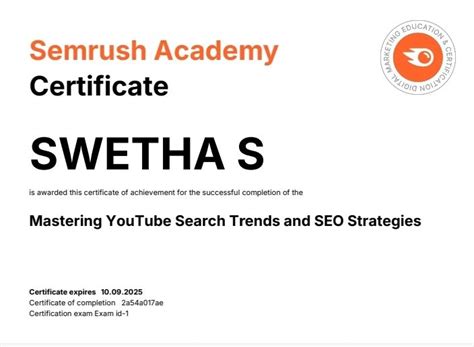 Swetha S On Linkedin Hey My Connections I Am Happy To Share That Ive Just Completed A