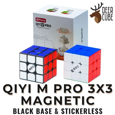 Qiyi M Pro 3x3 Box Cubes Magnetic Qy Mpro Maglev Ballcore Uv Magnetic Cube Stickerless Black