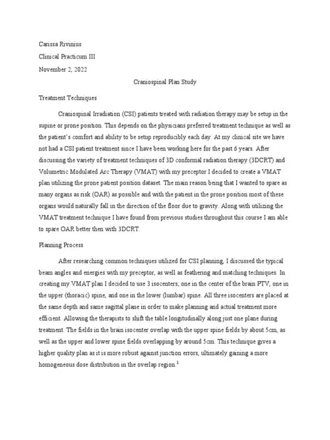 Csi Plan Study Weebly Pdf Radiation Therapy Clinical Medicine