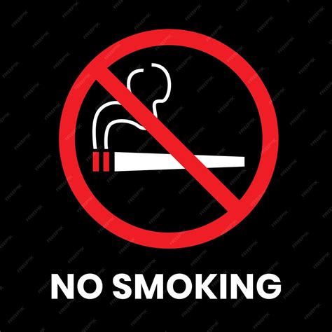Premium Vector No Smoking Sign Sticker With Inscription On Isolated