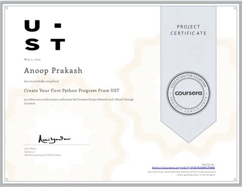 I Have Completed The Create Your First Python Program From Ust Course