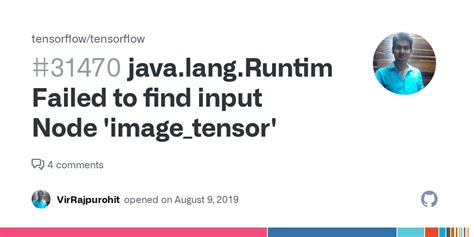 Java Lang RuntimeException Failed To Find Input Node Image Tensor