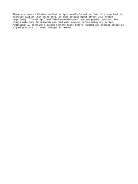 windows debloat script pdf