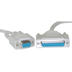 6ft Null Modem Cable UL DB9 Female DB25 Female 6 19