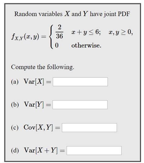Solved Random Variables X And Y Have Joint PDF 0 Otherwise Chegg Com